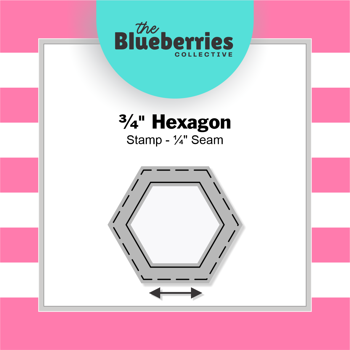 3/4" Hexagon Stamp – Treehouse Textiles