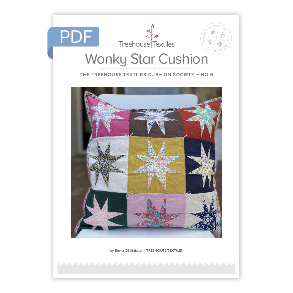 Wonky Star Cushion PDF Pattern – Treehouse Textiles