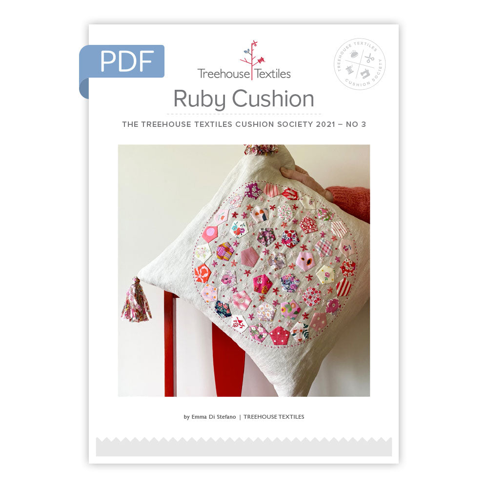 Ruby Cushion PDF Pattern – Treehouse Textiles