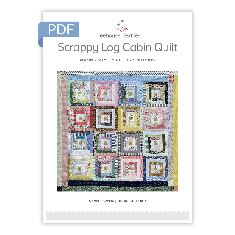 Treehouse Scrappy Log Cabin PDF Pattern – Treehouse Textiles
