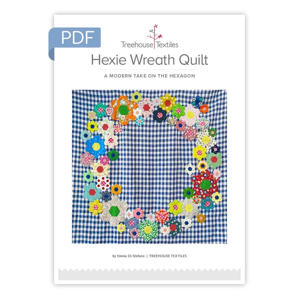 Hexie Wreath Quilt PDF Pattern – Treehouse Textiles